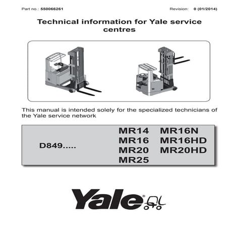 Yale a245 (mpb045 vg) hand truck & pallet truck service repair manual | PDF