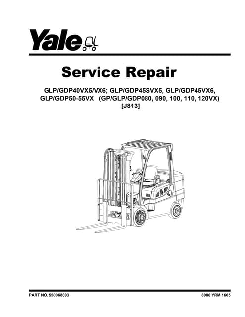 Yale (f807) erp040 th lift truck service repair manual | PDF