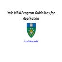 Yale mba program guidelines for application