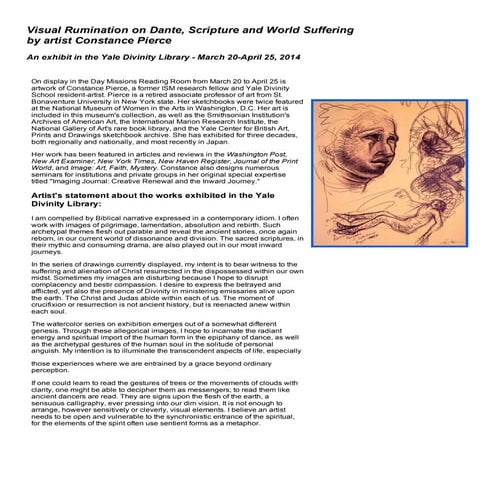 Constance Pierce exhibit ~ Yale University Divinity Library | PDF