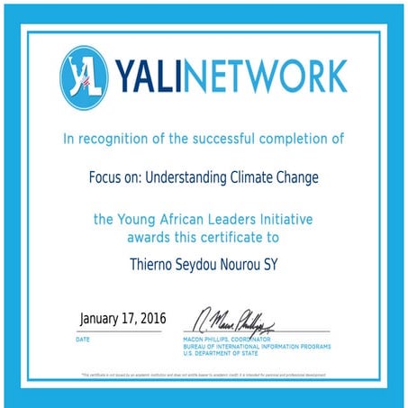 Yali certificate | PDF