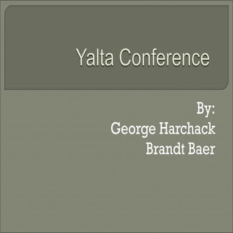 Yalta Conference | PPT