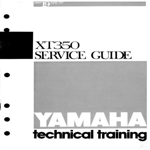 Yamaha xt350 | PDF