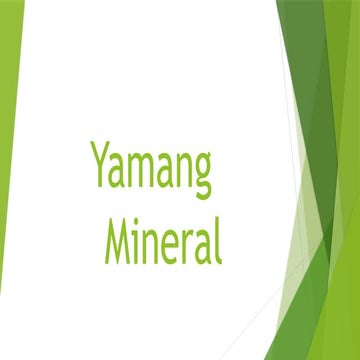 Yamang Mineral.pptx... ... .. .. ... . | PPTX