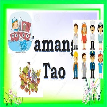 Mga Yamang Tao at Hanapbuhay sa Aking Komunidad | PPTX