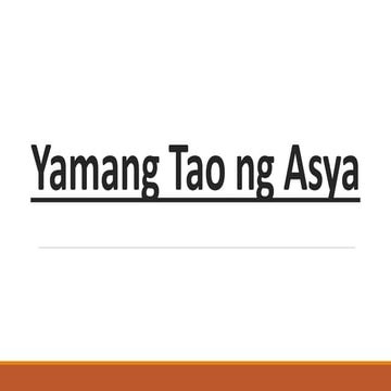 Yamang tao ng asya | PPTX