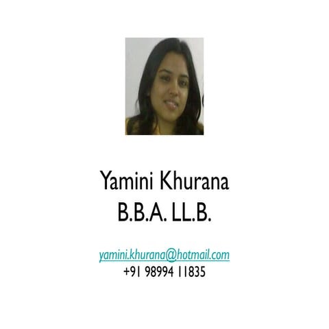 Yamini Khurana Profile | PPT | Free Download