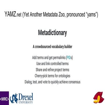 The YAMZ Metadictionary | PPTX