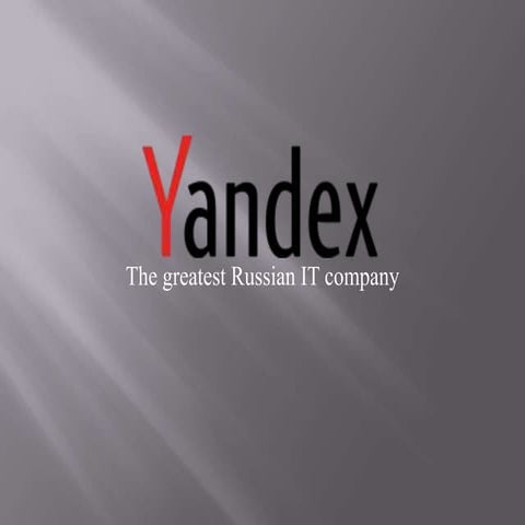 Yandex Corp presentation | PPTX