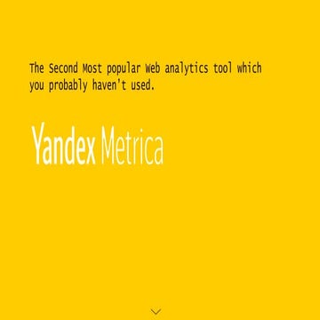 Yandex Metrica - SEO Meet-up Melbourne | PPT