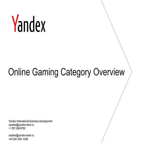 Yandex online gaming_category_overview | PDF