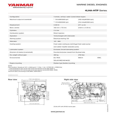 Yanmar 4 lha-htp | PDF
