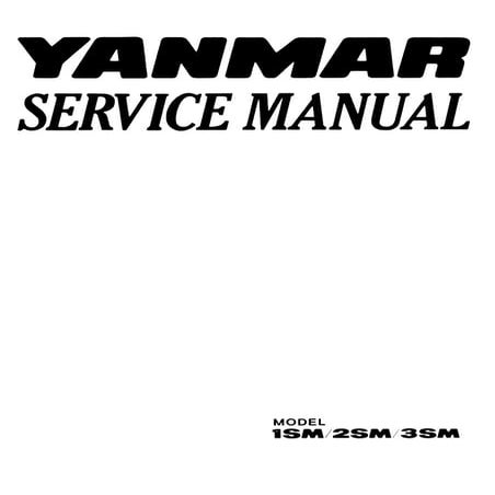 Yanmar 2 sm marine diesel engine service repair manual | PDF
