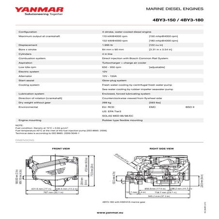 Yanmar 4 by3 datasheet Andrew Bowden Dubai | PDF