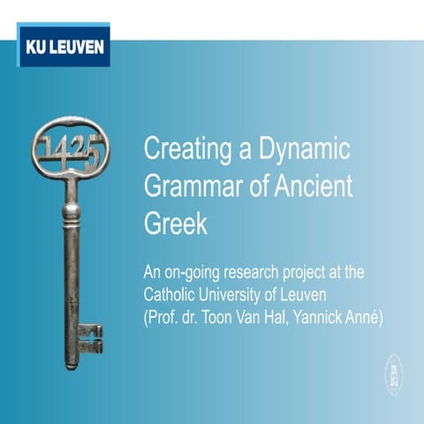 [DCSB] Yannick Anné and Toon Van Hal (U of Leuven), "Creating a Dynamic ...