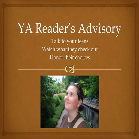 Ya reader's advisory | PPTX | Young Adult | Genres