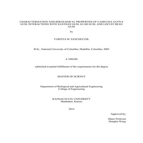 Master's Thesis - Yaritza Sanchez Gil | PDF | Chemistry | Science