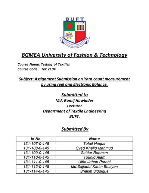 Calculations in weft knitting machines | PPT