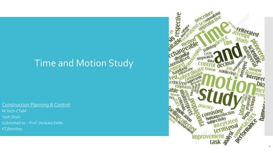 Time and motion study | PPT