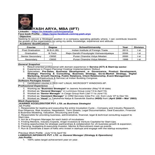 Resume - Amitabh Shrivastava | PDF