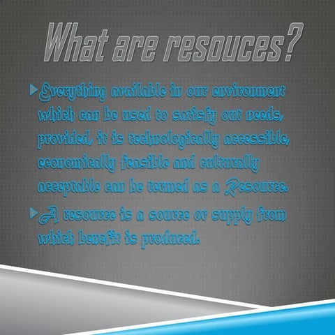 Resources and Development | PPTX