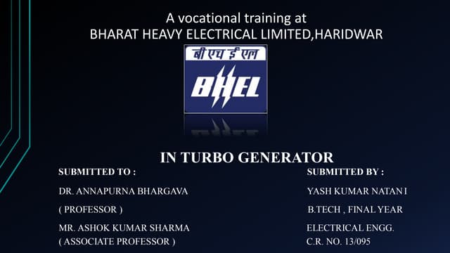 Ppt turbo generator | PPTX