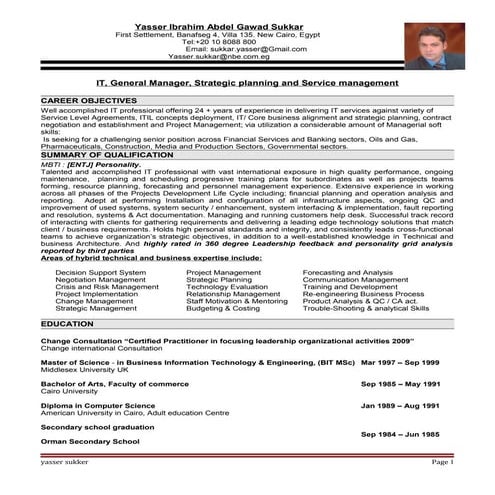 Yasser i. g. sukkar resume | DOC