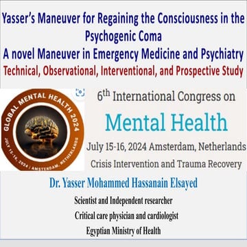 Yasser's Maneuver for Regaining the Consciousness in the Psychogenic Coma.pptx
