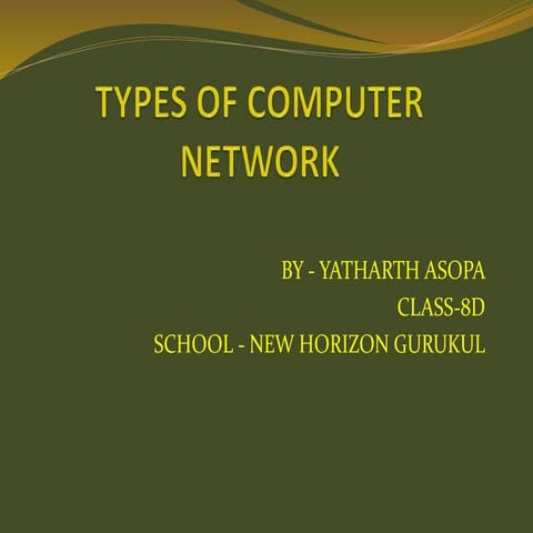 types of computer networks | PPT