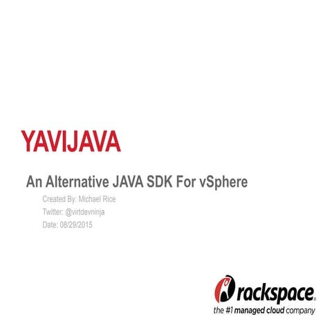 YAVIJAVA -- An Alternative JAVA SDK For vSphere | PDF | Programming Languages | Computing