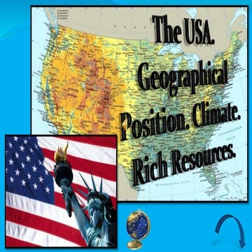 The USA. Geographical Position. Climate. | PPTX