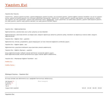 Yazilim evi | PDF