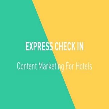 Getting started in Content Marketing for Hotels | PPTX
