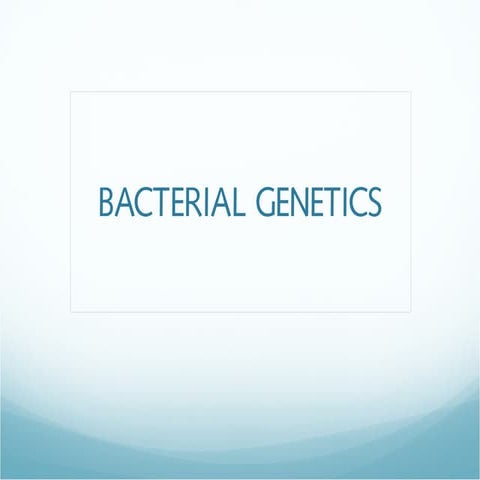 [Micro] bacterial genetics (12 jan) | PPT