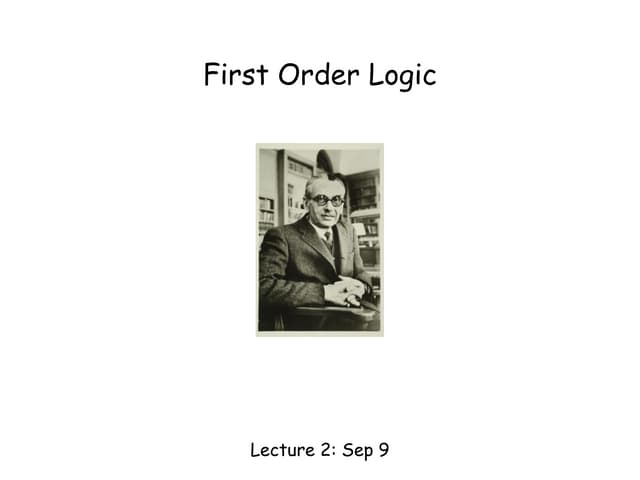 First order logic | PPTX