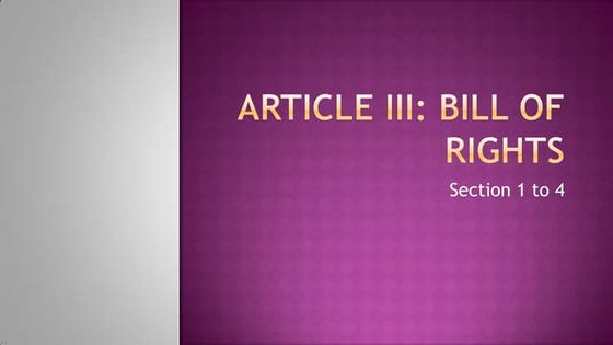 Article 3 (sec 8-10) | PPTX | Law