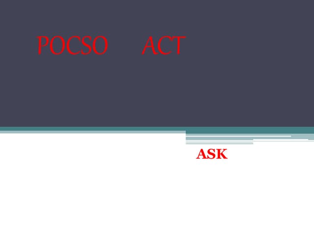 POCSO Act | PPT