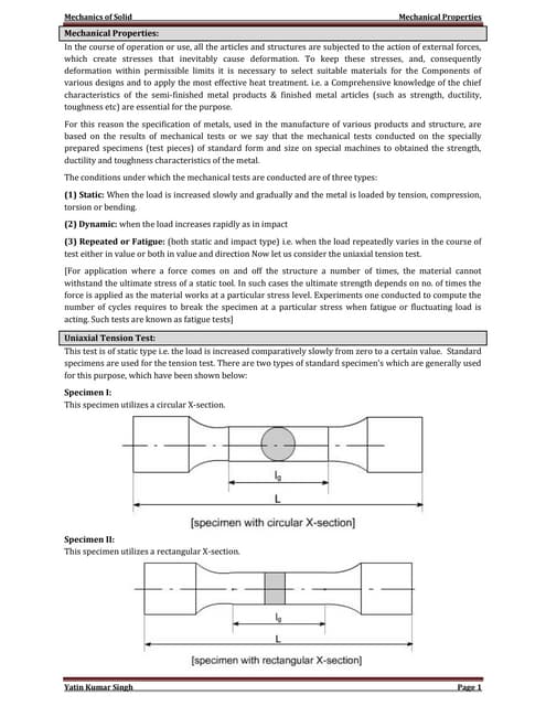 Lab report engineering materials lab - tensile test | DOCX | Physics ...