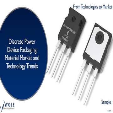 Discrete Power Device Packaging: Materials Market and Technology Trends ...