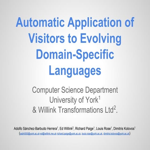 Automatic Application of Visitors to Evolving Domain-Specific Languages | PDF