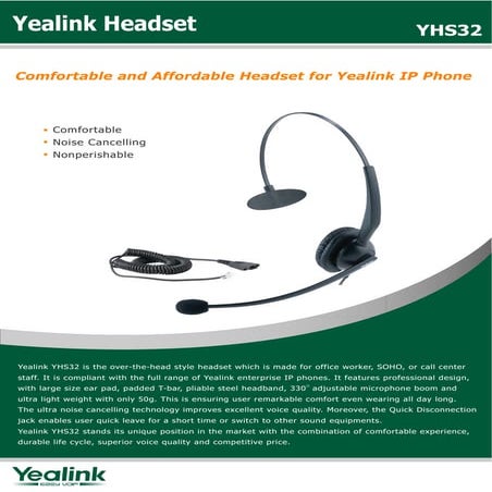 Yealink headset | PDF