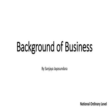 Year 10 - Chapter 01 Background of business | PPT