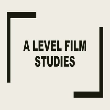 Year 10 Film Studies Taster Session | PPTX