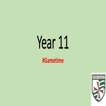 Year 11 presentation | PPTX