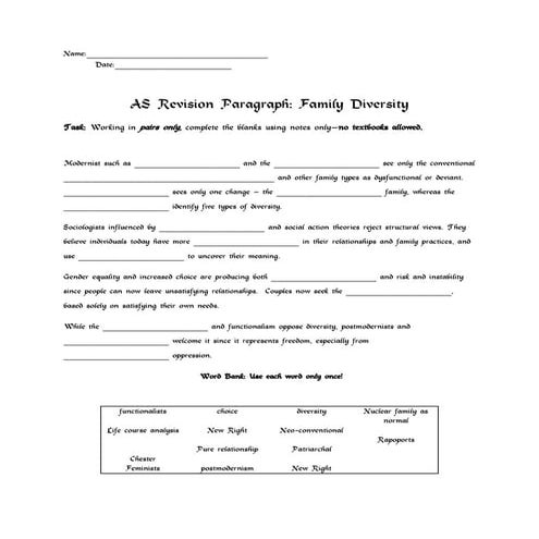 Year 12 handout paragraph fill in | DOCX