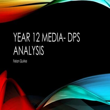 Year 12 media dps analysis | PPTX | Music | Entertainment