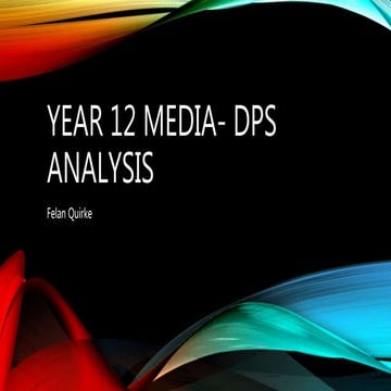 Year 12 media dps analysis | PPTX