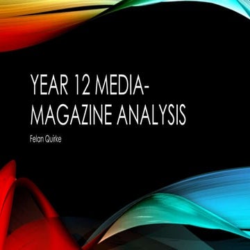 Year 12 media magazine analysis | PPT