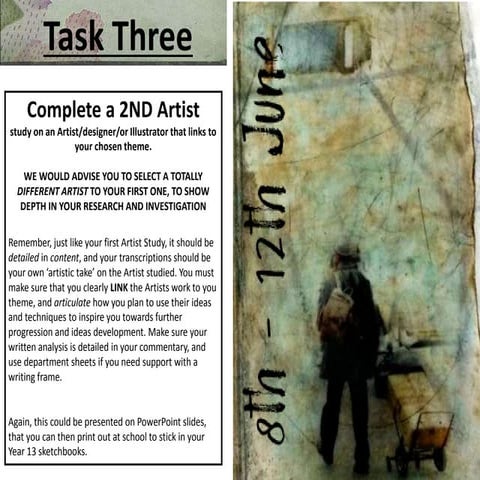 Year 12 second artist task 3 | PPTX