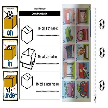 Year 1 in on and under worksheet | PPT